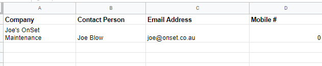 How to import and export your Department/Contractor details ...