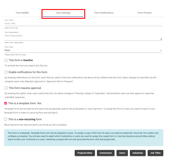 All about Form Settings - SetConnect Help Center